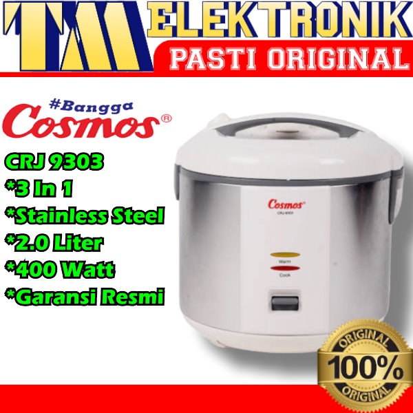 Jual RICE COOKER COSMOS CRJ-9303 / MAGIC COM KAPASITAS 2 LITER ...