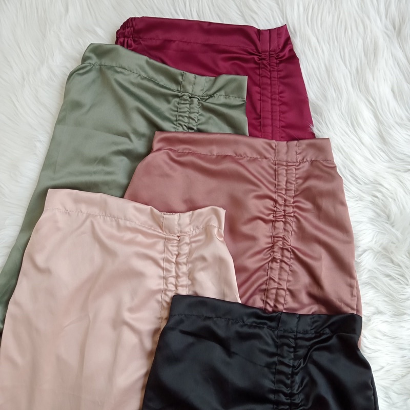 Jual Rok Serut satin | rok kekinian | termurah Indonesia|Shopee Indonesia