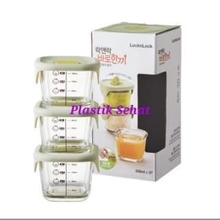 Jual LOCKNLOCK Baby Food Container Mangkuk Kaca Makanan Bayi MPASI Set ...