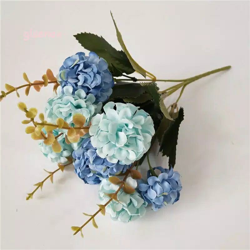 Jual Buket Hydrangea 2 Warna BIRU TOSCA Bunga Artificial Indonesia ...