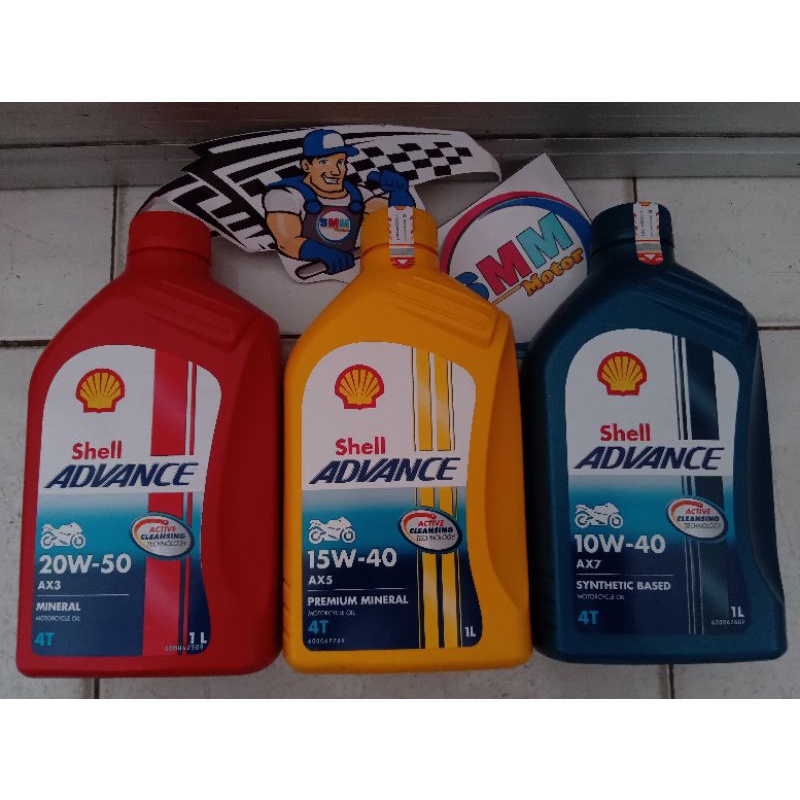 Jual OLI SHELL ADVANCE AX7 AX5 AX3 4T 1L 800ML ACTIVE CLEANSING TECHNOLOGY ORIGINAL | Shopee ...