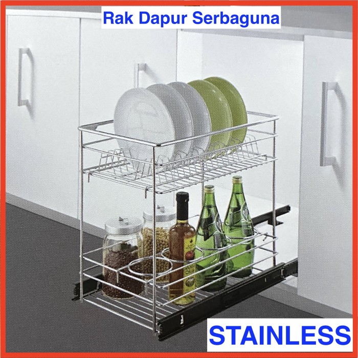 Jual Rak Tarik Dapur STAINLESS Vitco XC 29021 Piring Bumbu Kitchen ...