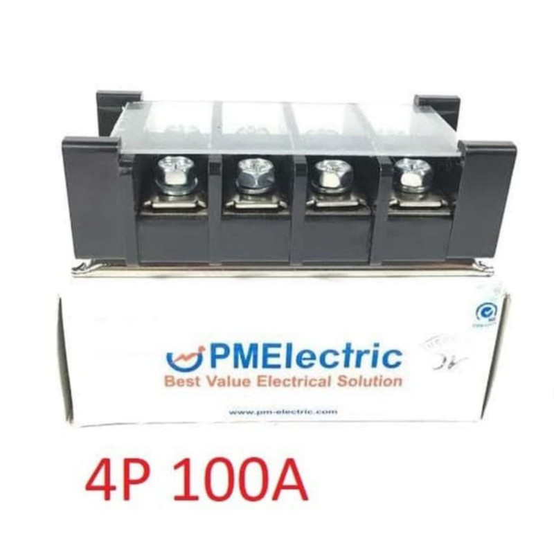 Jual Terminal Block STB 4P 100A merk PM | Shopee Indonesia