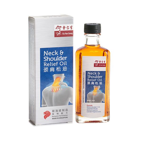 Jual Eu Yan Sang Singapore Neck And Shoulder Relief Oil 60ml | Shopee ...