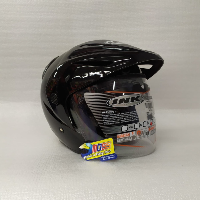 Jual Helm INK CX 22 CX22 Solid Polos Black Metalic | Halfface ...
