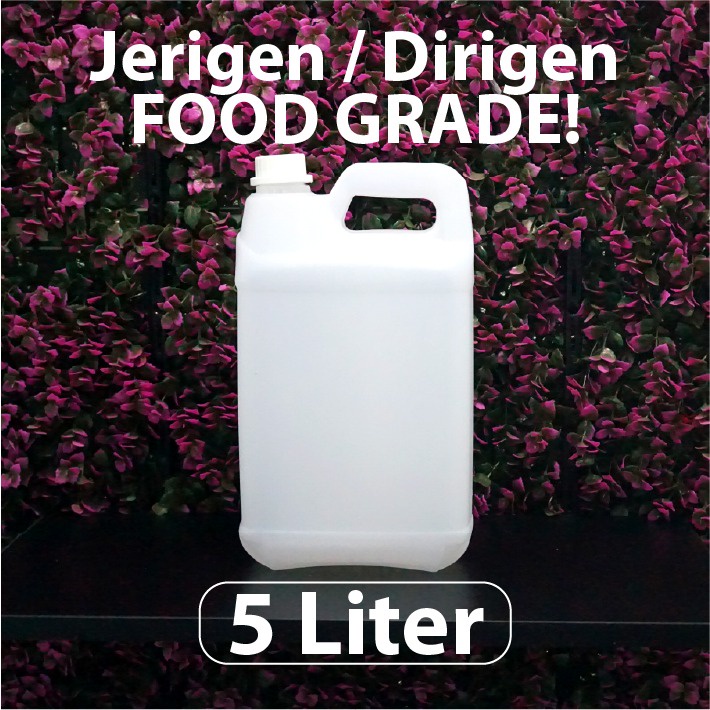 Jual Jerigen 5 Liter Food Grade - dengan Tutup - 5000 ml | Shopee Indonesia