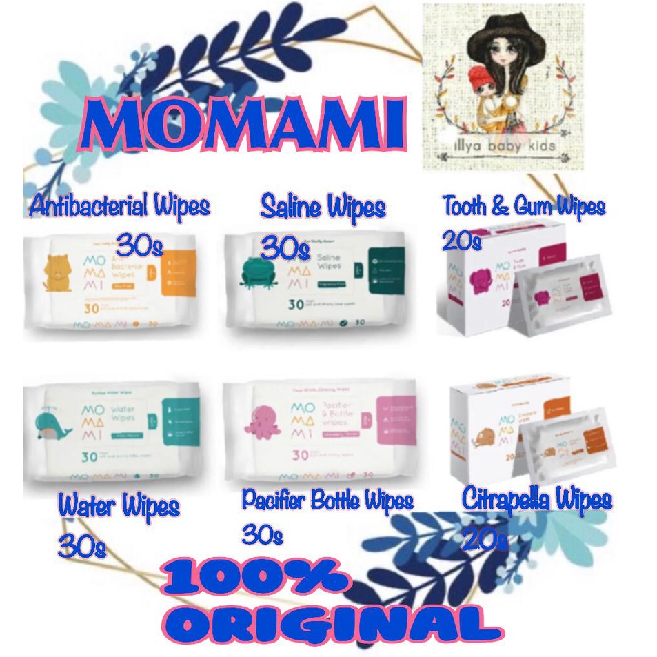 Jual Momami Wipes / Tissue Bayi Antibacterial / saline / water / tooth ...