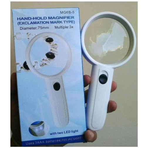 Jual Kaca Pembesar PLus Lampu Led Diameter 70mm Lup Loupe Suryakanta ...