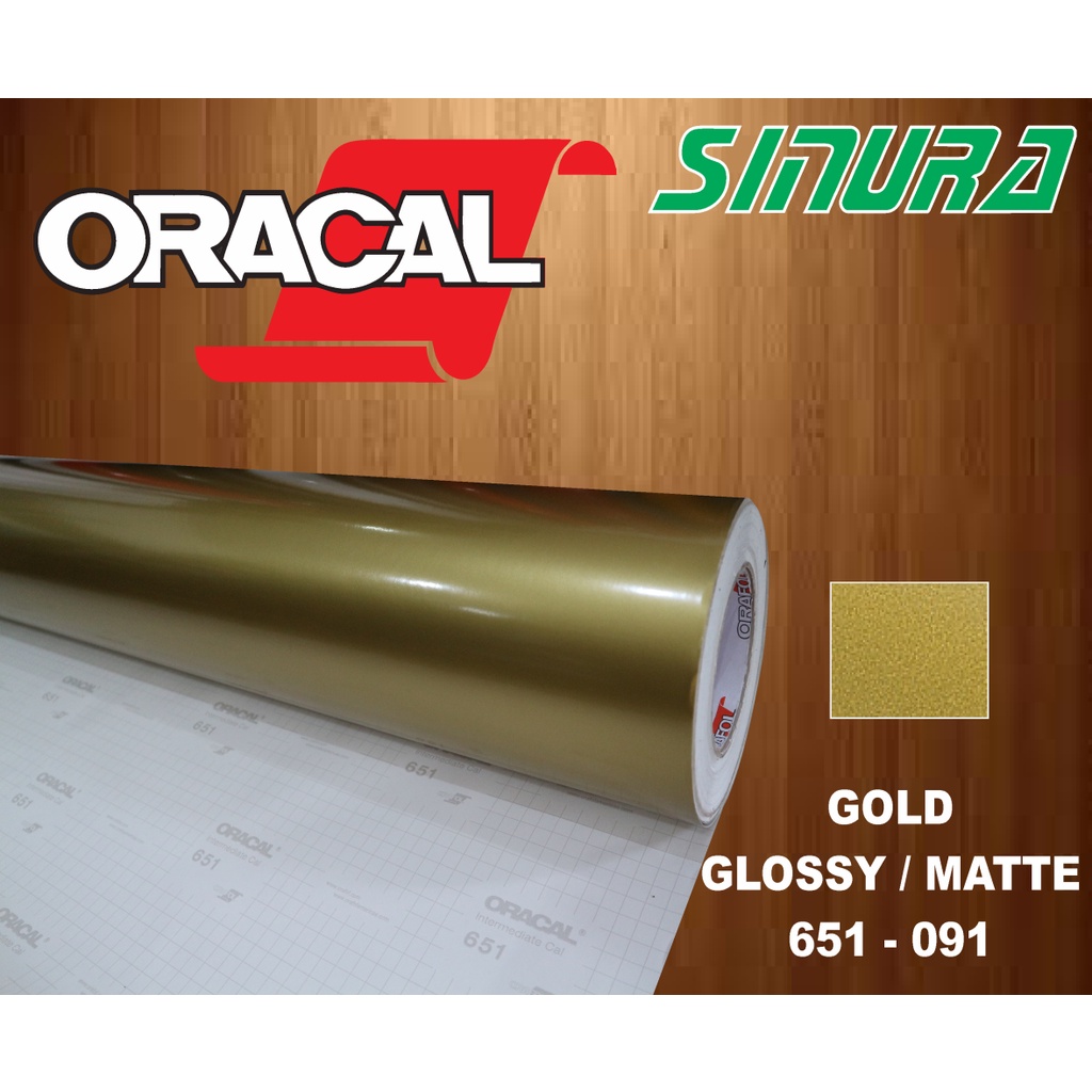 Jual Sticker Oracal 651-091 GOLD (GLOSSY/MATTE) | Shopee Indonesia