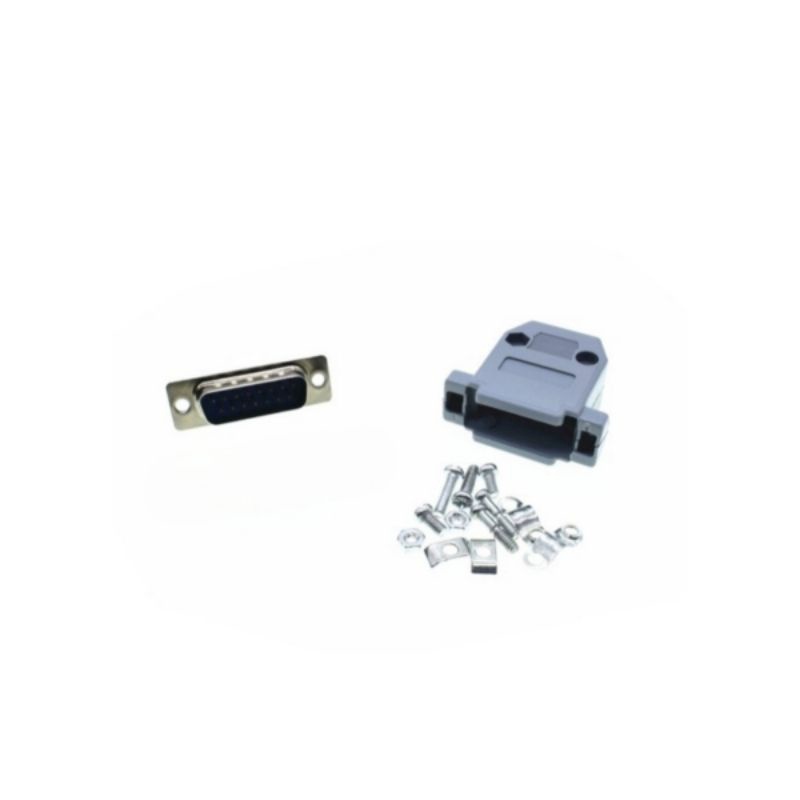 Jual Konektor DB15 pin Male (2baris ) + cover plastik dan baut | Shopee ...