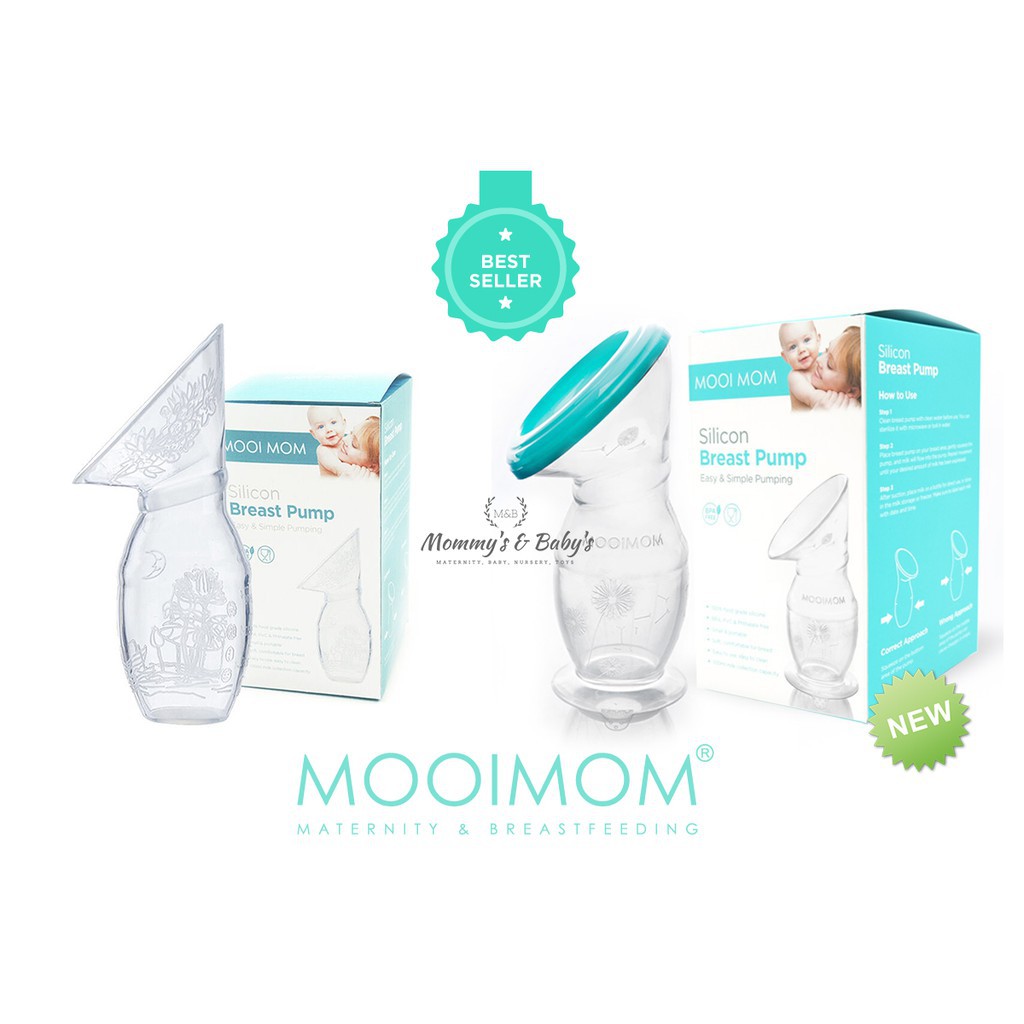 Jual ORI MOOIMOM Silicone Breast Pump +Free Lid Pompa ASI Silikon Ibu ...