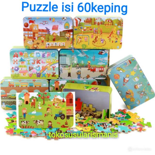 Puzzle 60 keping / puzzle kaleng isi 60pc / jigsaw puzzle (Part 1 ...