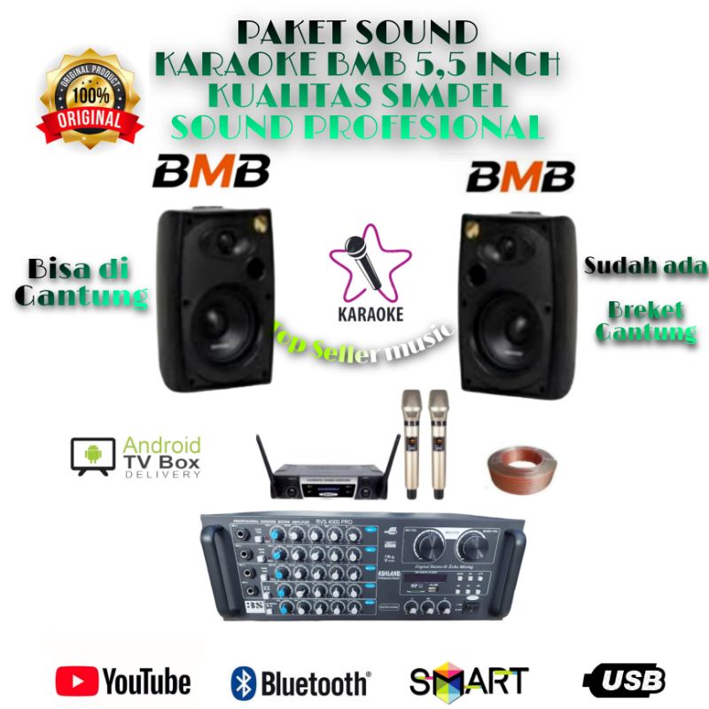 Jual PAKET SOUND SYSTEM PROFESIONAL BMB 5.5INC KARAOKE AMPLI ASHLAND ...