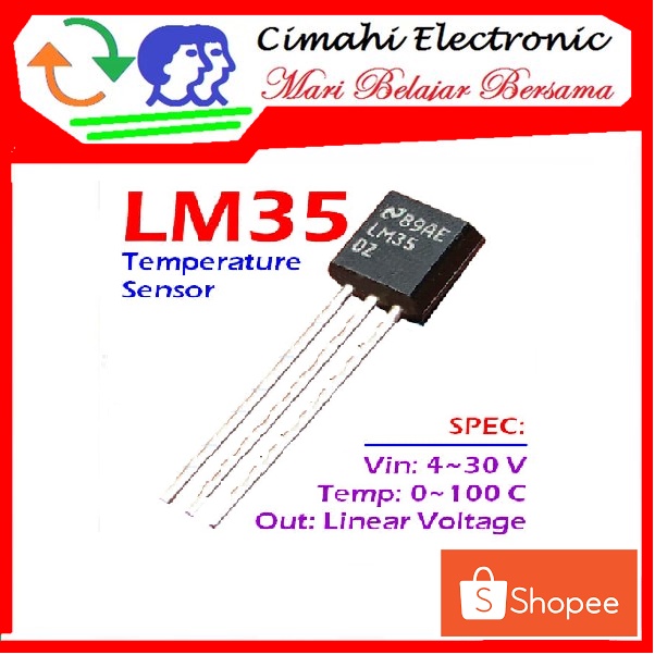 Jual LM35 Temperature Sensor LM 35 DZ Pengukur Suhu Temperatur TO92 LM35DZ | Shopee Indonesia