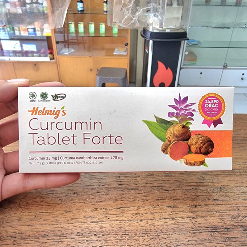 Jual Helmigs Curcumin Tablet Forte 25mg 10 Tablets | Shopee Indonesia