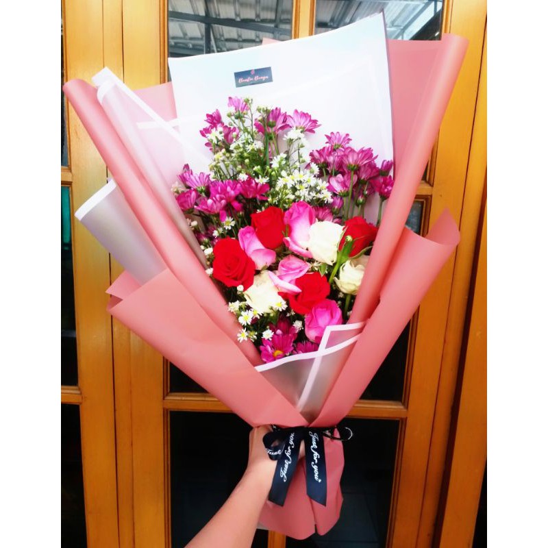 Jual Buket Bunga Asli Besar Fresh Flowers Roses Bouquet Extra Large ...