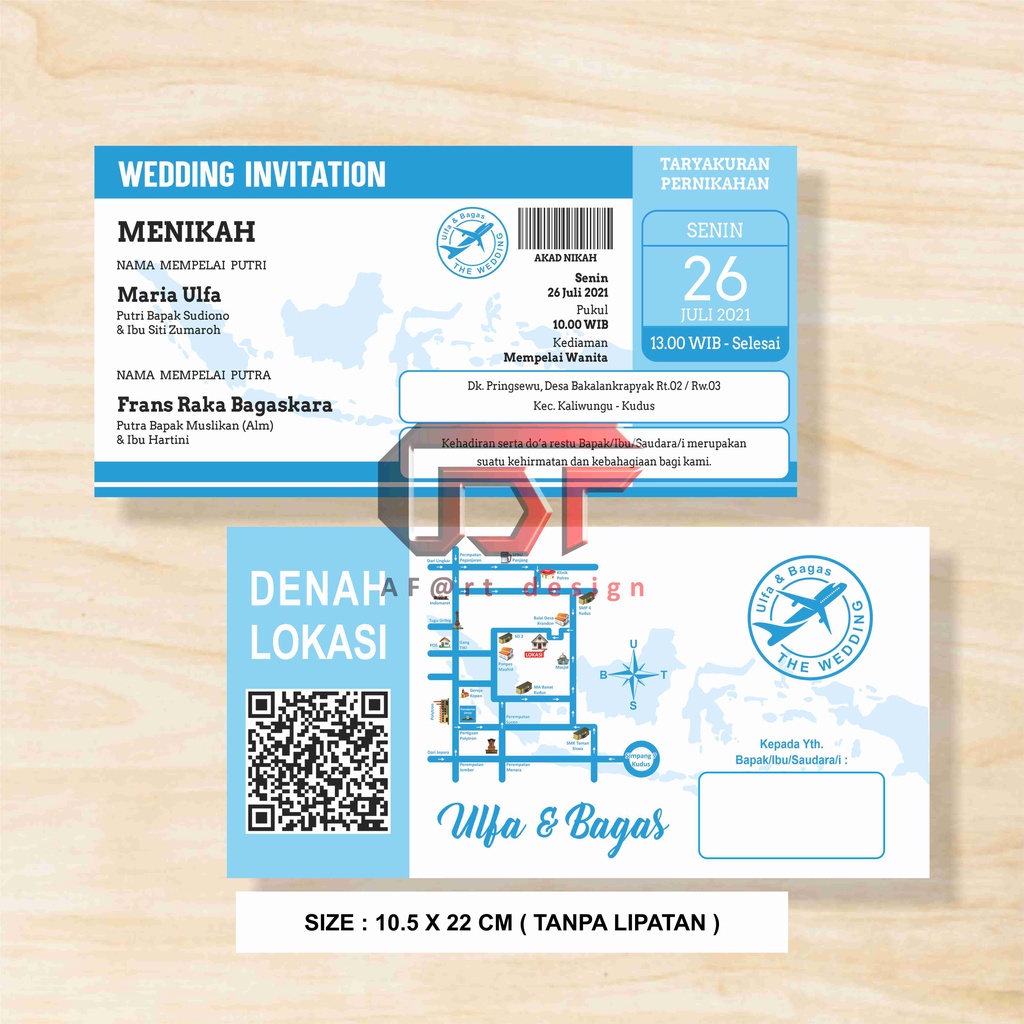 Jual Custom Undangan Full Color| Wedding Invitation | Undangan ...