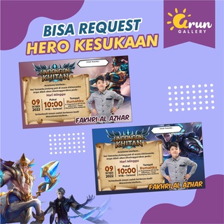 Jual UNDANGAN KHITAN ANAK / UNDANGAN KHITANAN TEMA MOBILE LEGEND / BISA ...