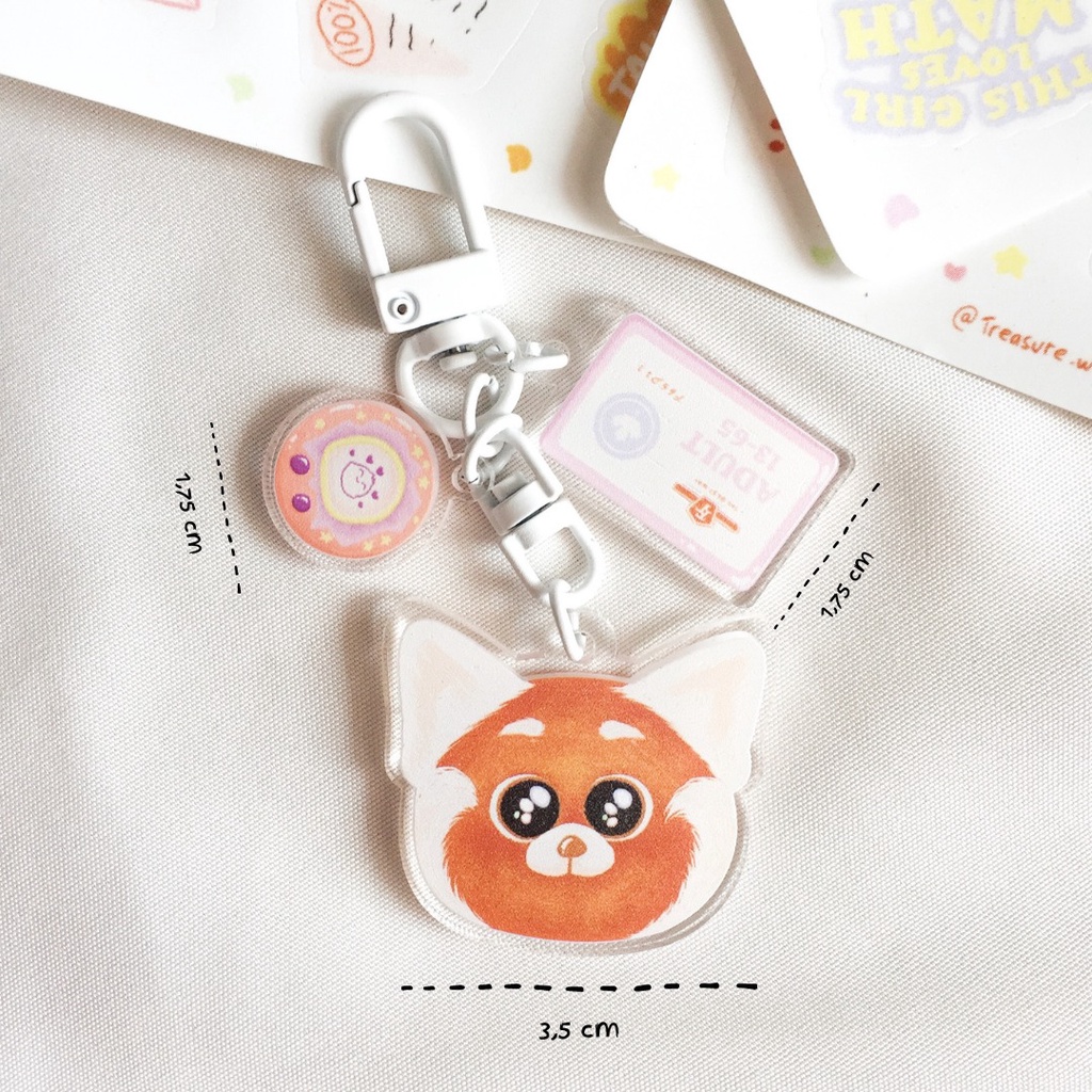 Jual KEYCHAIN TURNING RED (gantungan kunci acrylic series turning red ...