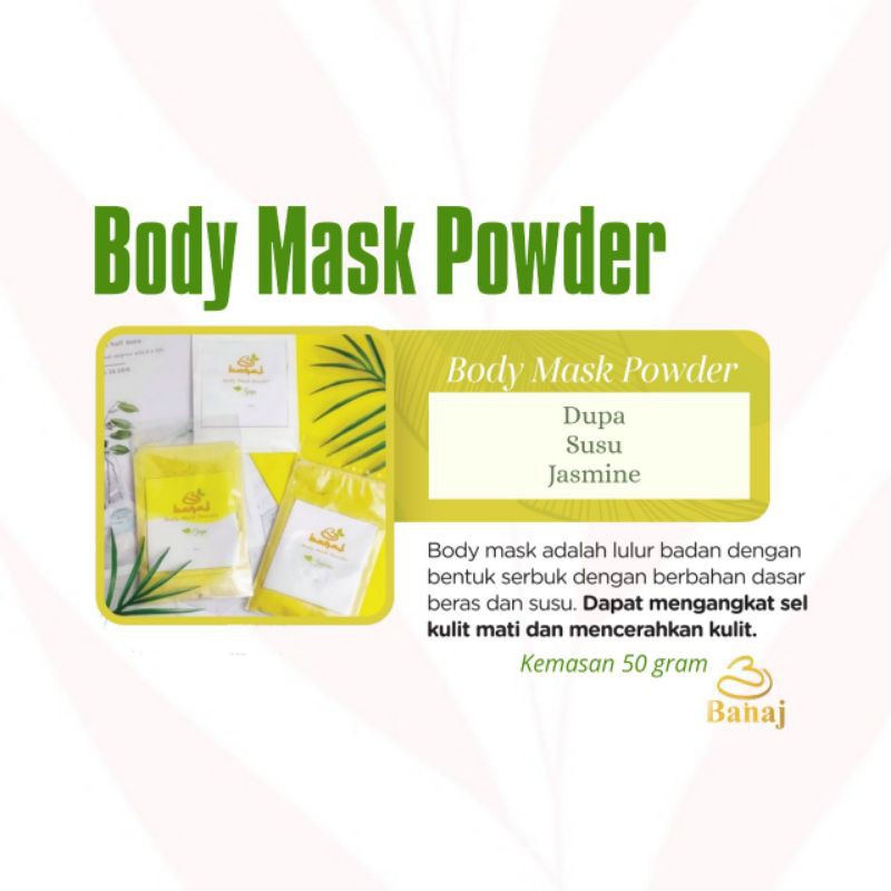 Jual Body Mask Banaj , Masker Badan Banaj | Shopee Indonesia
