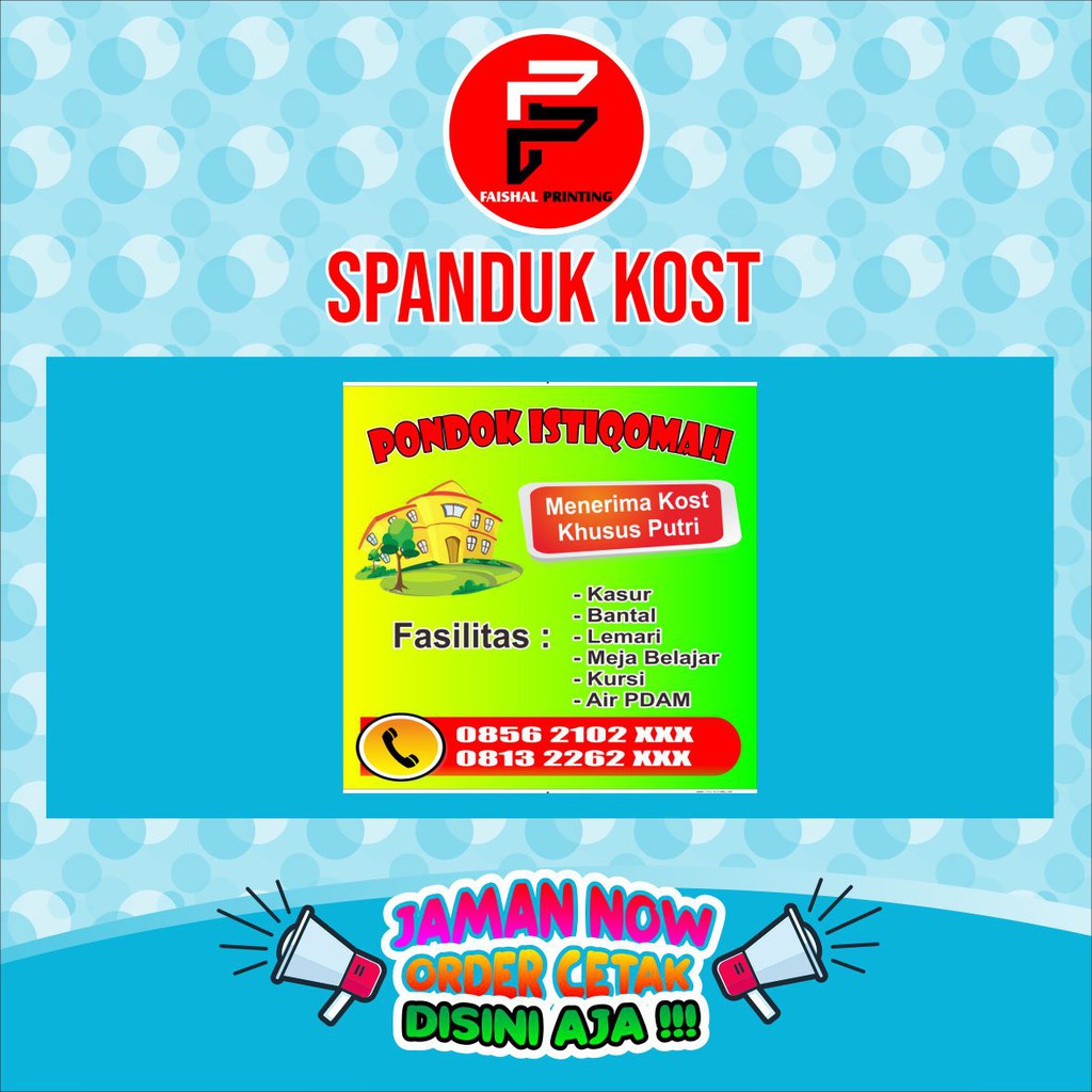 Jual Spanduk, Banner, Backdrop KOST uk. 1 x 1 m | Shopee Indonesia