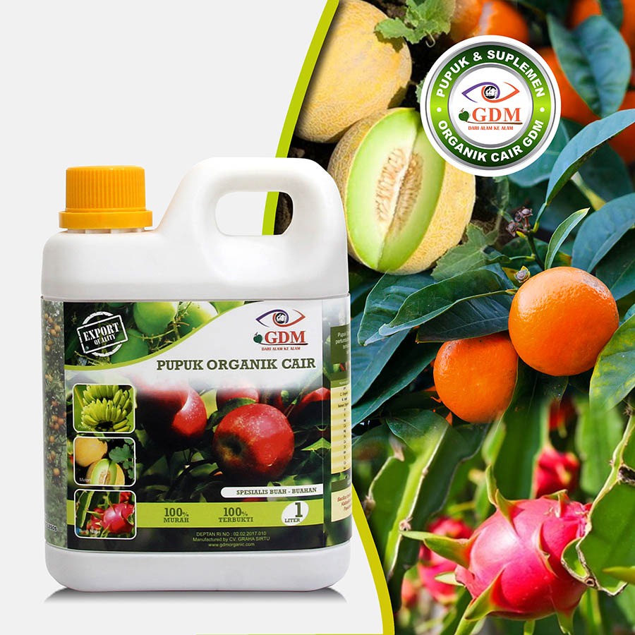 Jual Pupuk Organik Cair Tanaman Buah GDM (1 Liter) | Shopee Indonesia