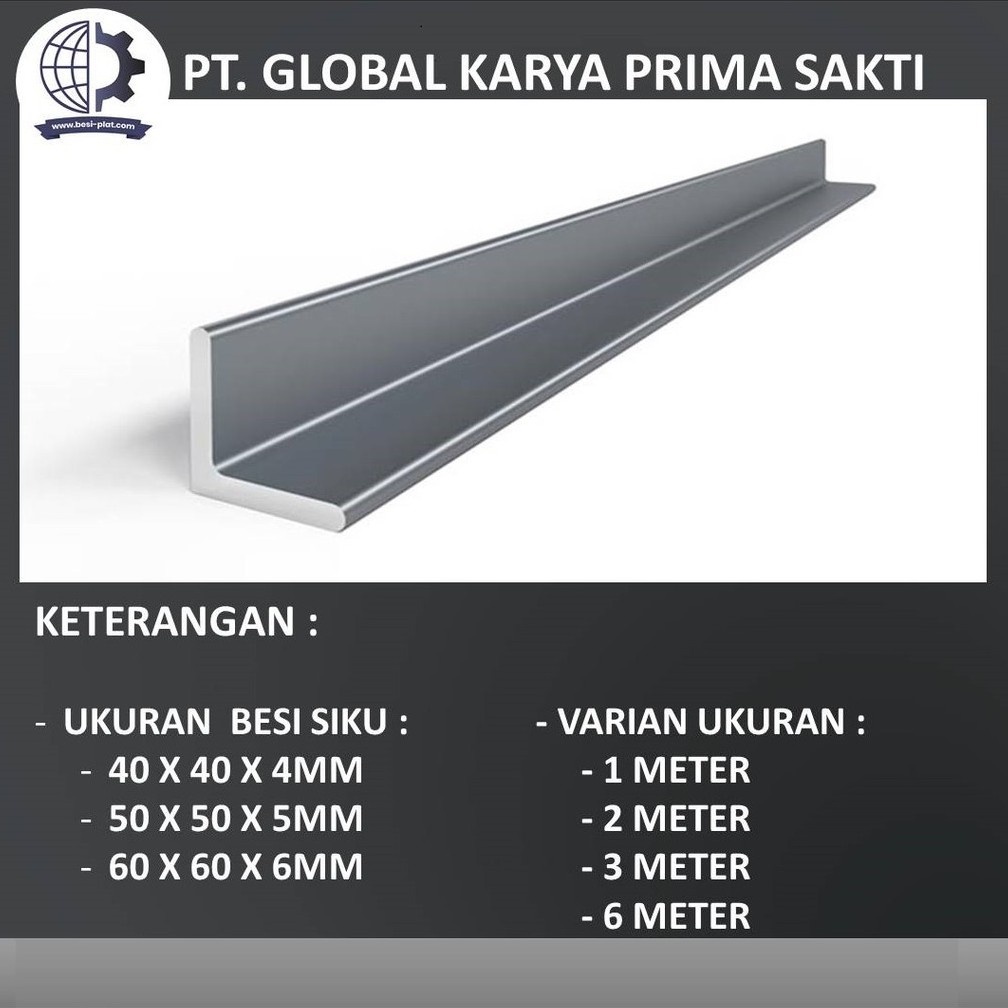 Besi Siku 40 x 40 x 4 x 1 Meter | Shopee Indonesia