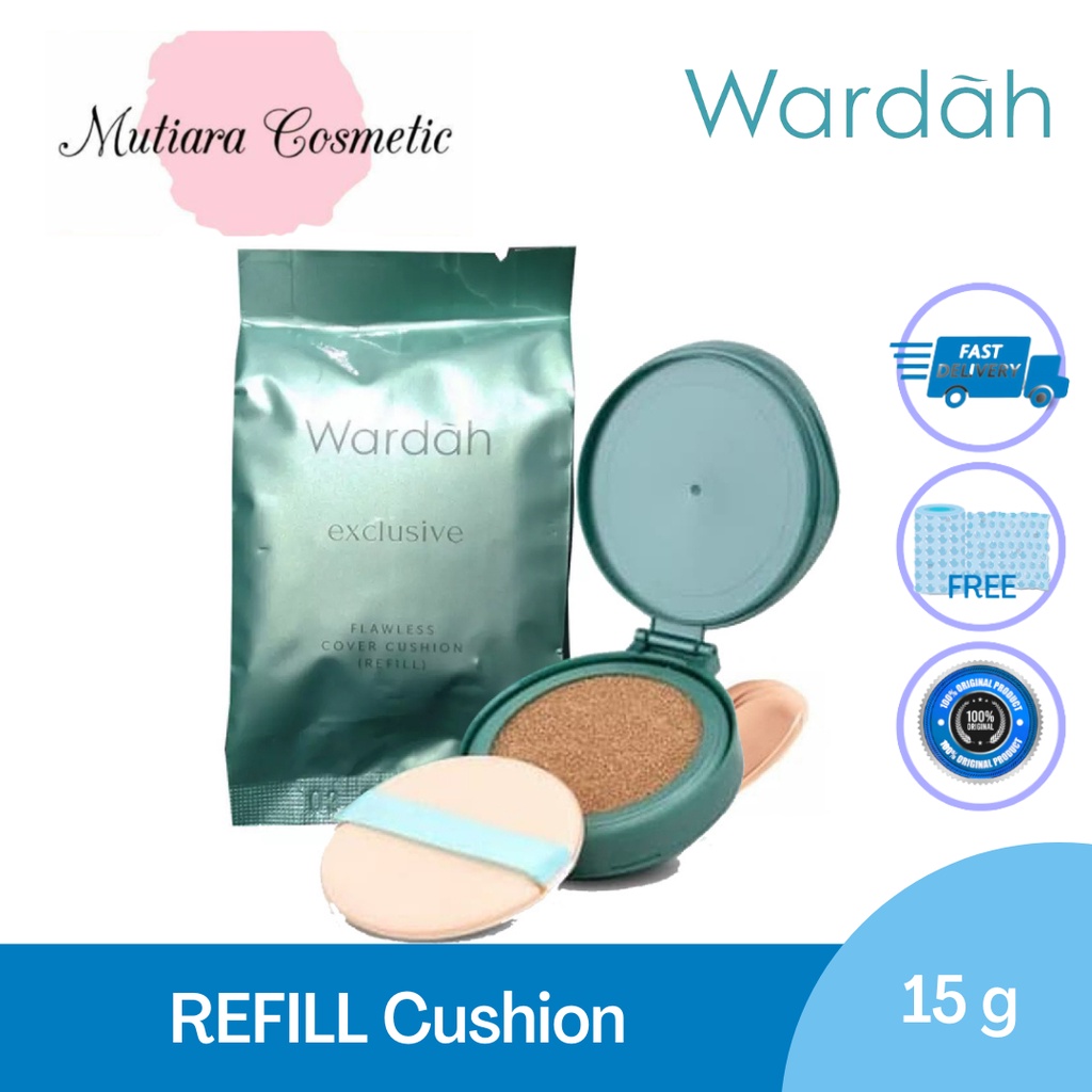 Jual Wardah REFILL Exclusive Flawless Cover Cushion 15 g | Shopee Indonesia