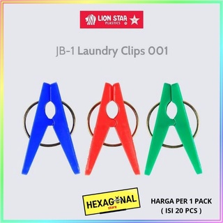 Jual Jepitan baju pakaian jemuran LION STAR JB-1 ( isi 20 pcs ...