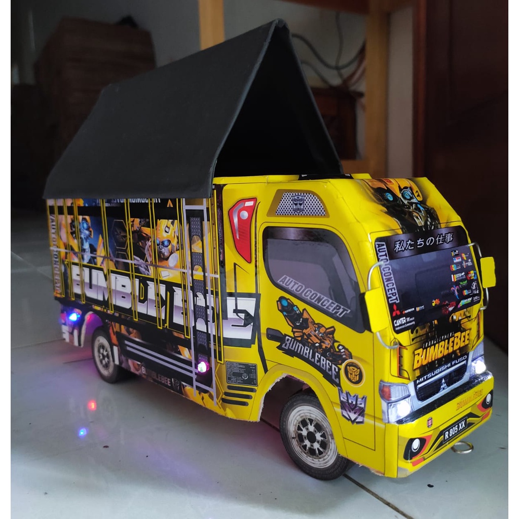 Jual truk trek mobil oleng panjang 30cm variasi lampu dan terpal ...