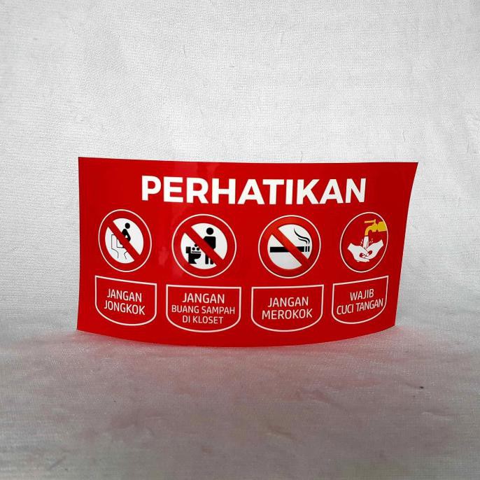 Jual Stiker Toilet Duduk, Stiker Peringatan Toilet EKSLUSIF | Shopee ...