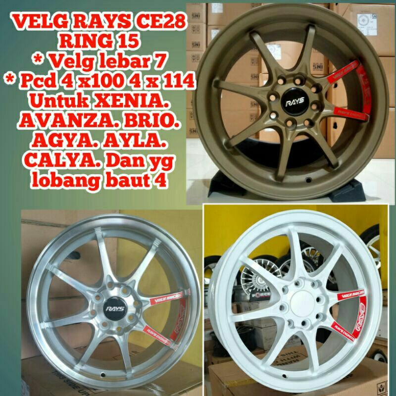 Jual VELG RAYS CE28 RING 15 ( 4 biji ) | Shopee Indonesia