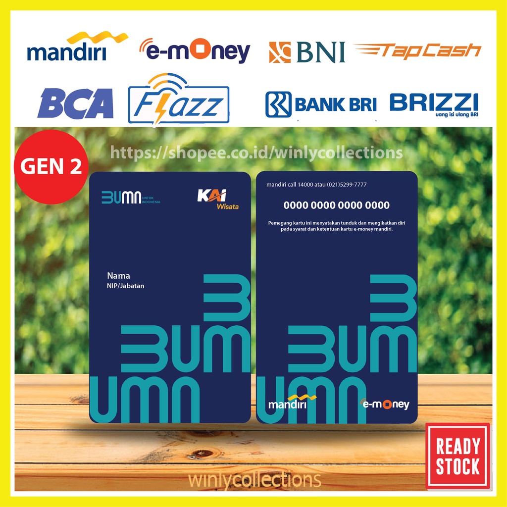 Jual KARTU E MONEY E TOLL NEW ID CARD KAI WISATA EMONEY MANDIRI GEN 2 ...