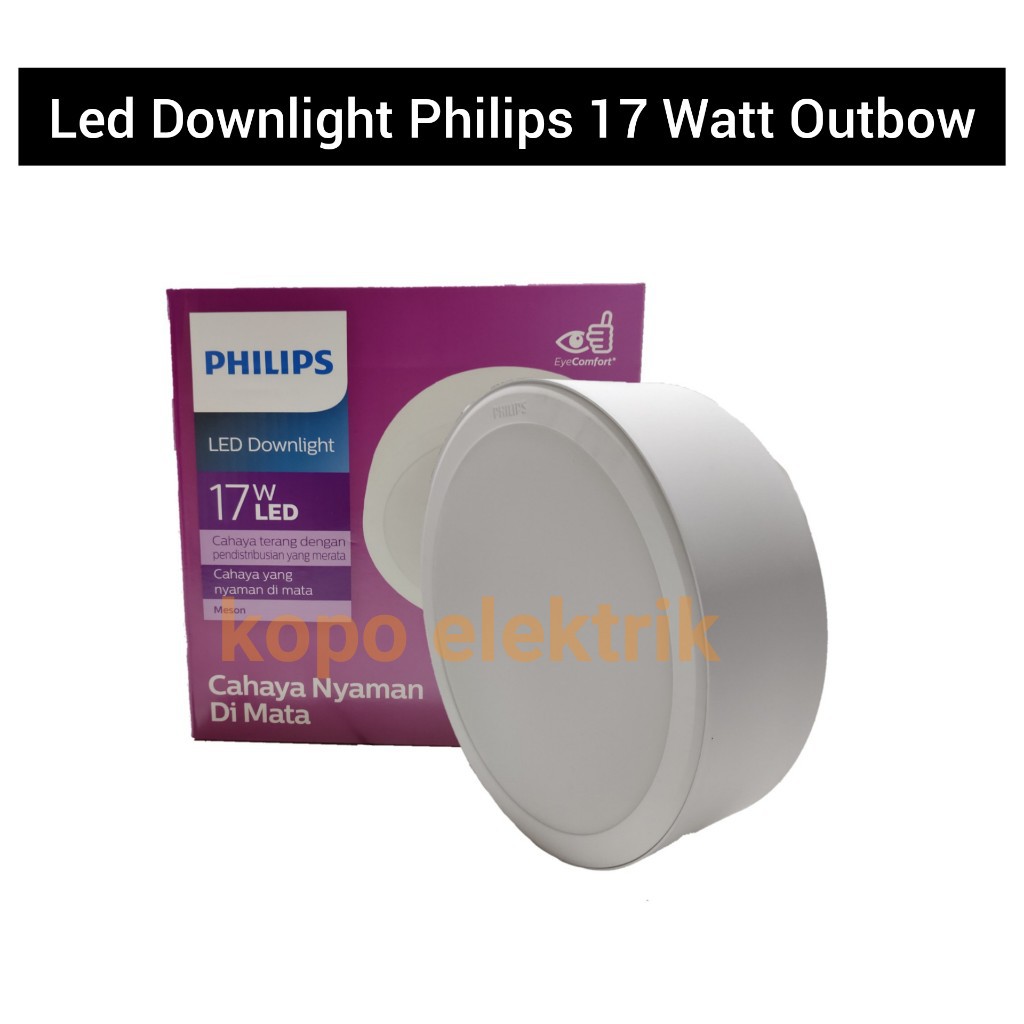 Jual Lampu Led Downlight Philips 17 Watt Bulat Outbow Putih Indonesia ...