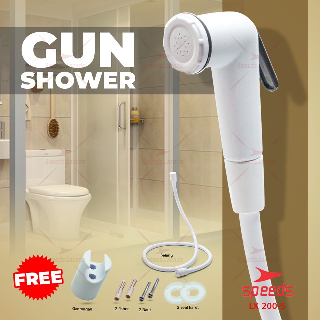 Jual SPEEDS Jet Shower Semprotan Air Closet Set Kloset Toilet Semprotan WC Shower 200-5 | Shopee ...