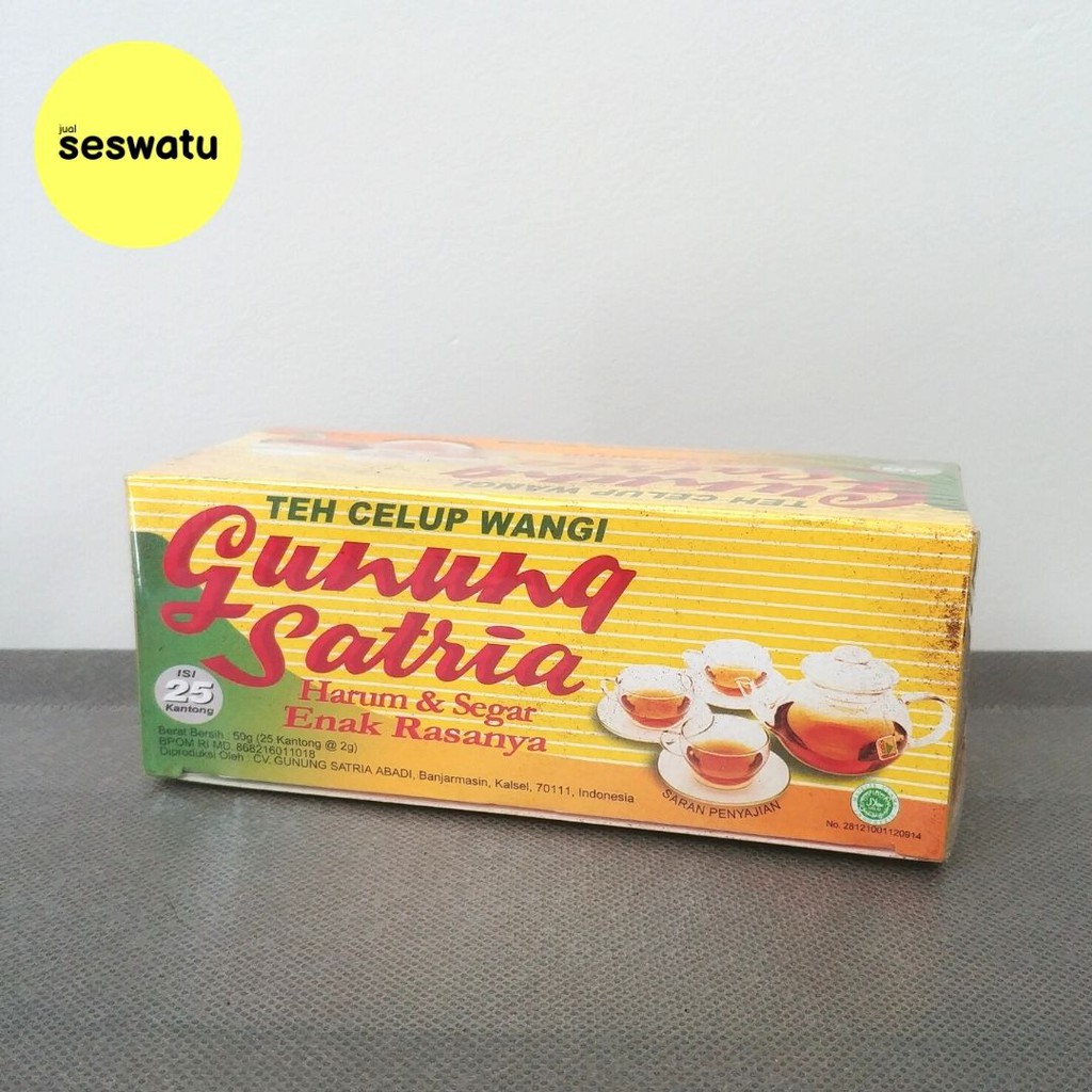 Jual Teh Gunung Satria - 50gr (25 Kantong) / Teh Celup Minuman Lokal ...