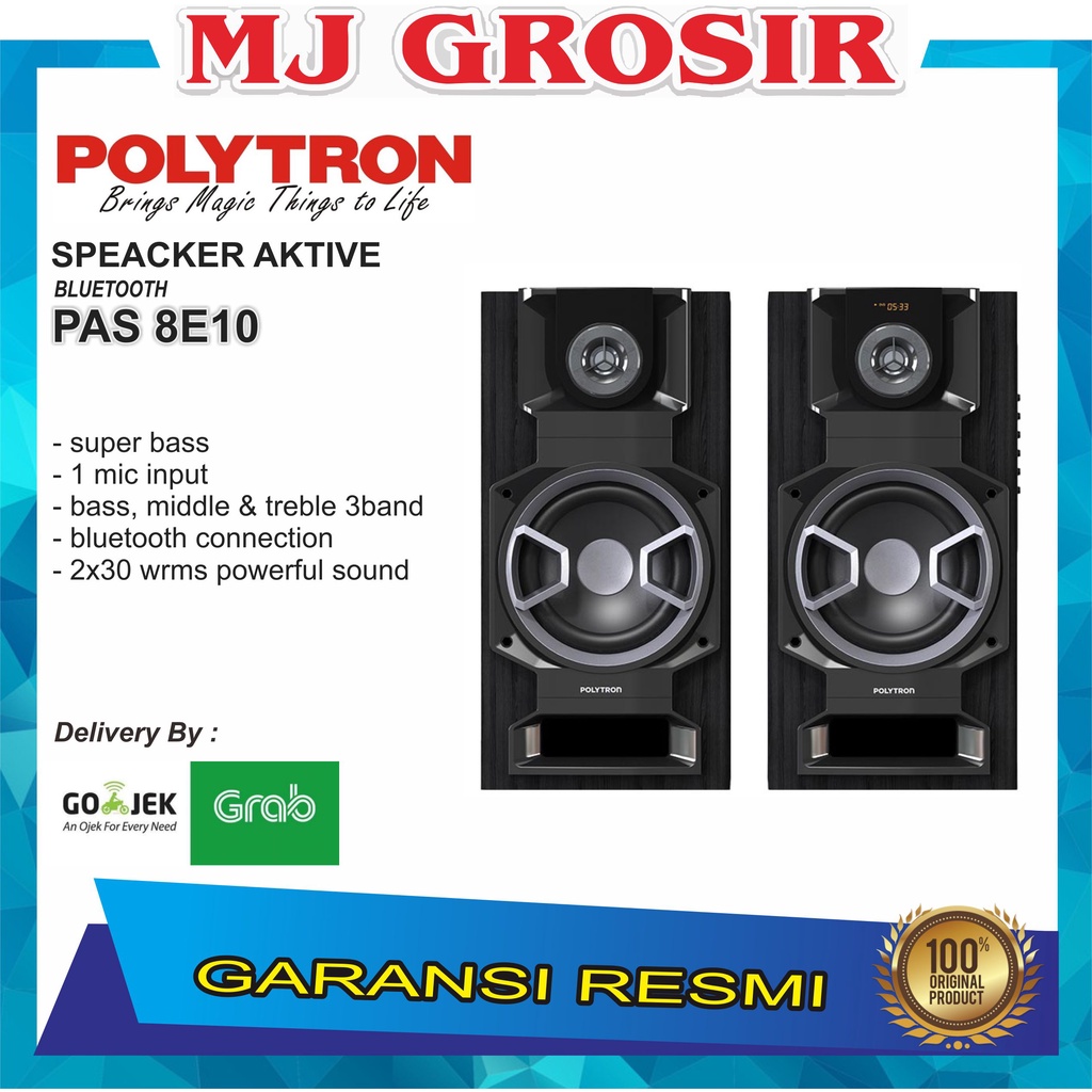 Jual PROMO POLYTRON SPEAKER AUDIO PAS 8E10 PAS8E10 USB BLUETOOTH ...