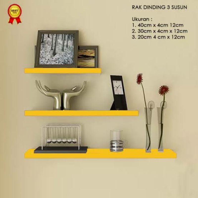 Jual (Slim) rak ambalan dinding/rak melayang/dekorasi dinding/hiasan ...