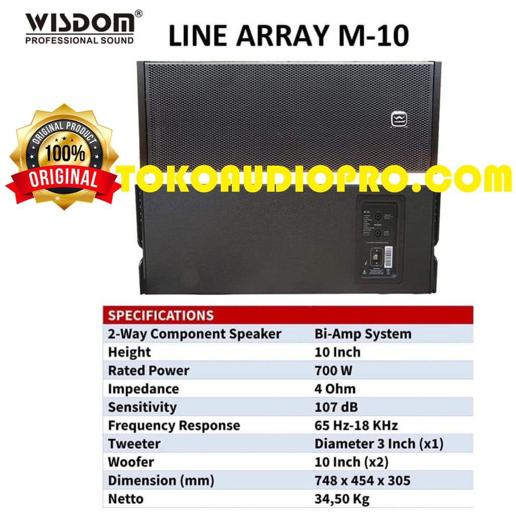 Jual Speaker Wisdom M10 10" Speaker Line Array Pasif Wisdom M-10 ...