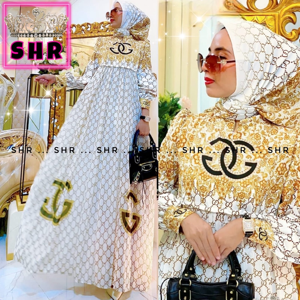 Jual " NEW " GAMIS AWAN CERUTY MIX SCUBA SHR ORI 100% | Shopee Indonesia