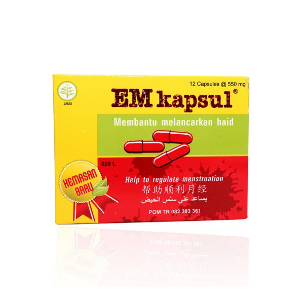 Jual EM Kapsul Isi 12 Melancarkan Haid | Shopee Indonesia