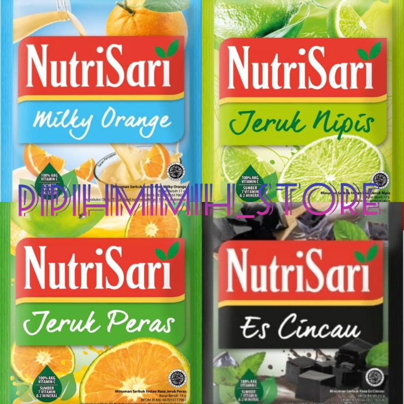 Jual NUTRISARI MILK ORANGE/ Jeruk Nipis /JERUKPERAS/Cincau 15g/sachet ...