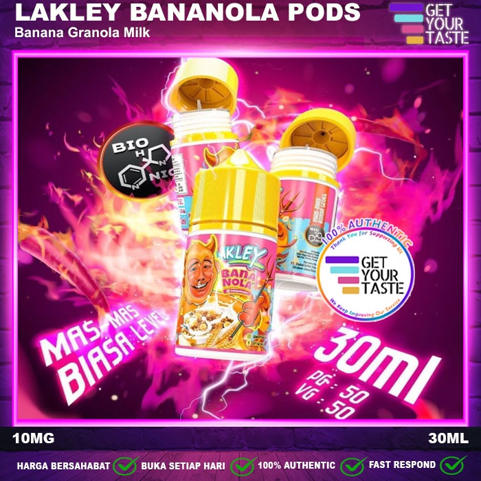 Jual Liquid Lakley Bananola Pods Friendly 30ML By ELF Factory x Rizky ...