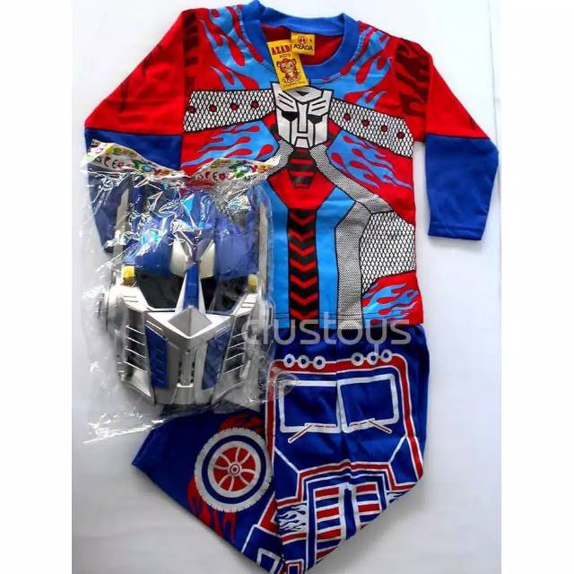 Jual Baju anak kostum transformers robot gratis topeng Indonesia|Shopee ...