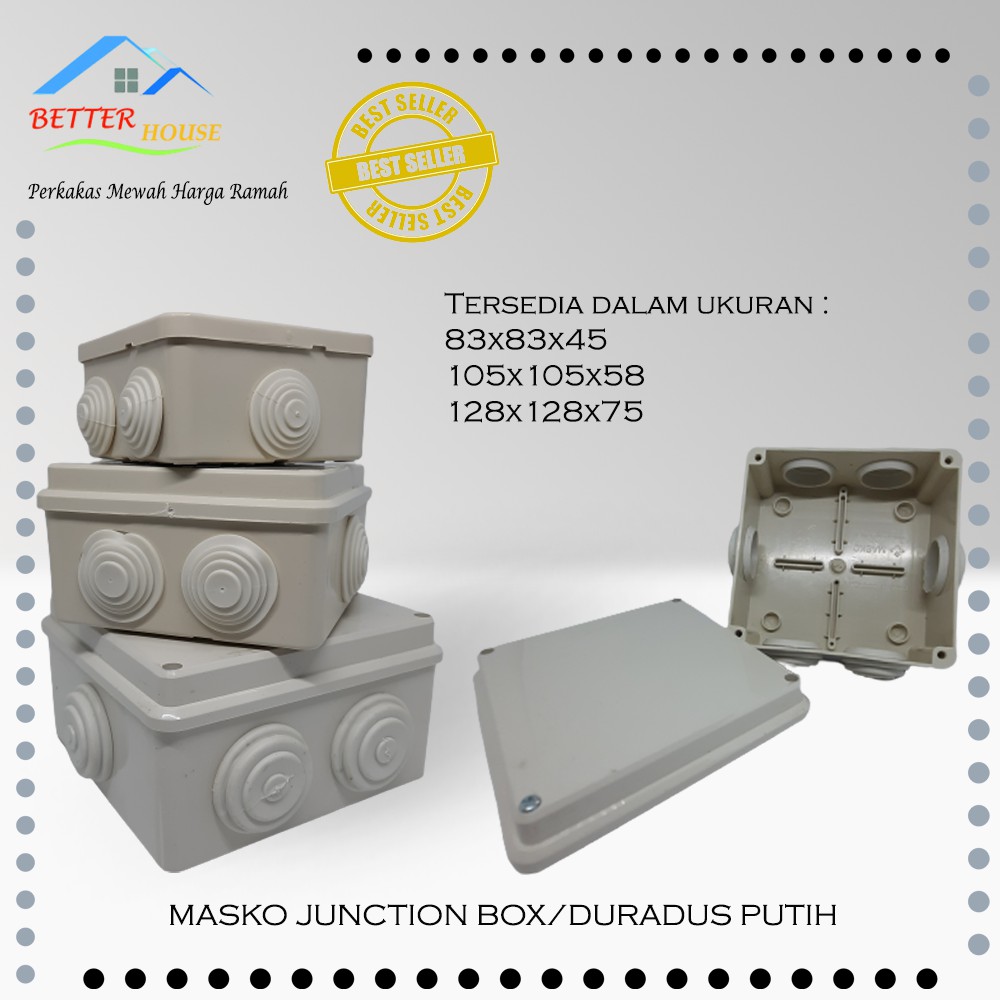 Jual JUNCTION BOX MASKO Dorados duradus Masko Putih Indonesia|Shopee ...