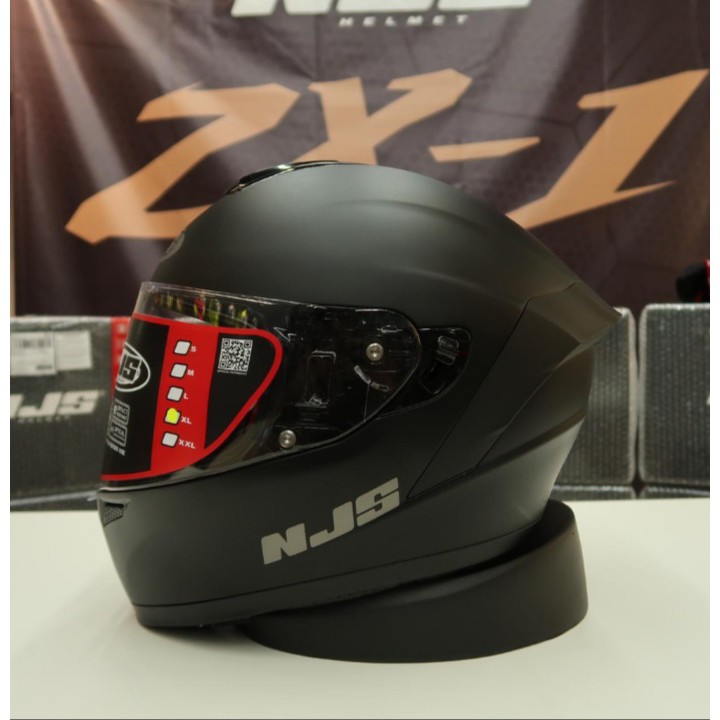 HELM FULL FACE NJS ZX-1 SOLID | Shopee Indonesia