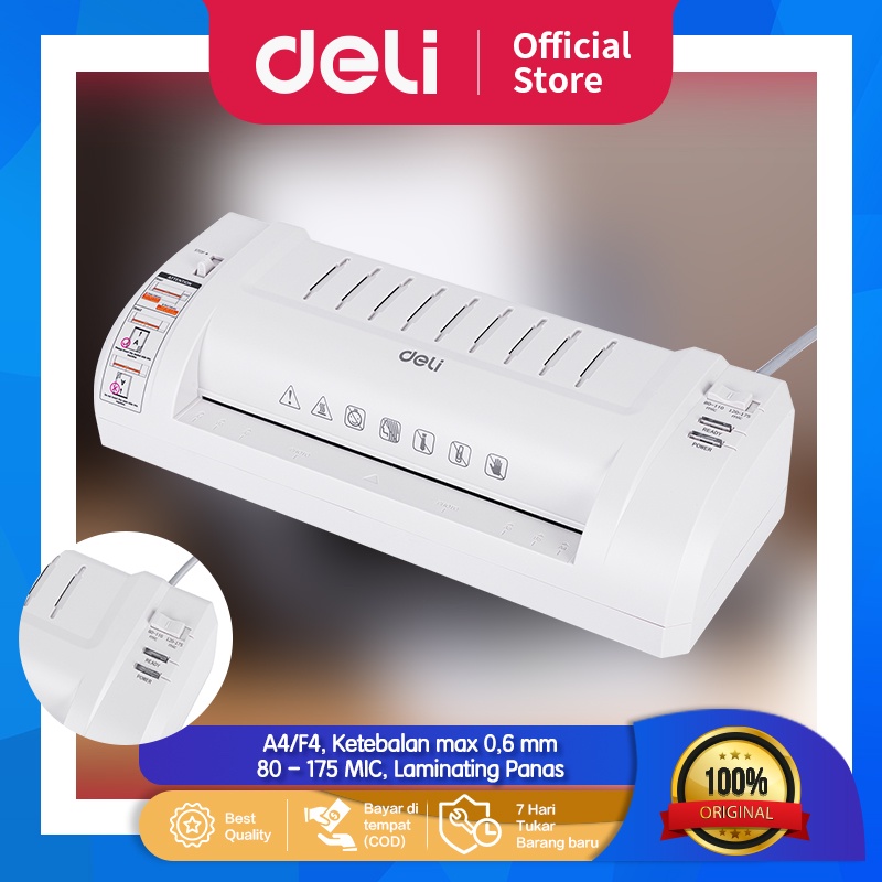 Jual Deli Laminator Mesin Laminating A4 80 175 Mic Laminasi Hot Panas