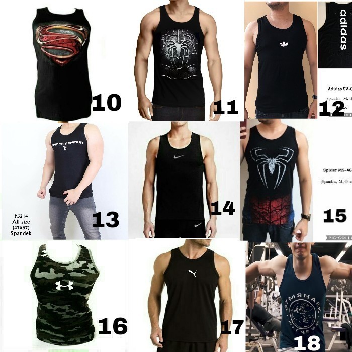 Jual Singlet gym baju kaos fitness lekbong tanktop cowo cowok fashion ...