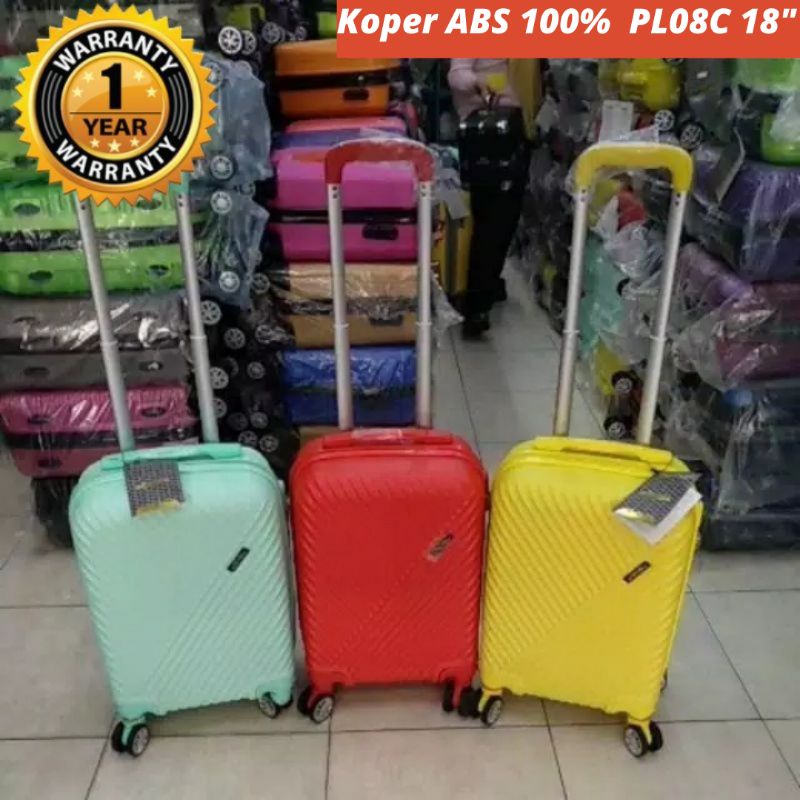 Jual Koper Kabin ABS 100% PL08C 18 inch GARANSI 1 TAHUN koper fiber ...