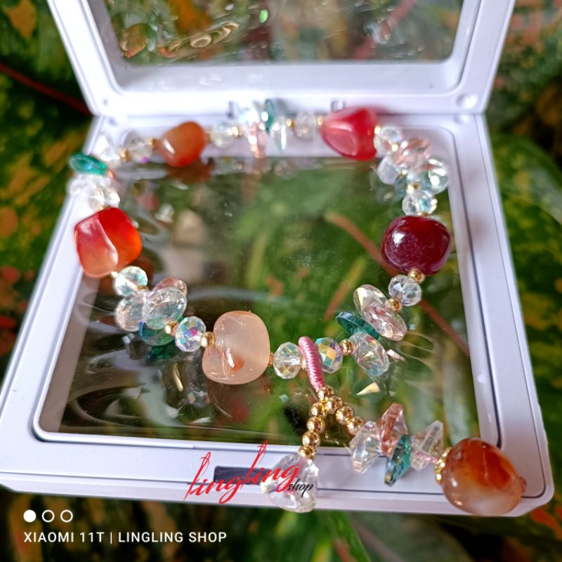 Jual New Model!!! Gelang box batu kristal cantik//gelang batu kristal ...